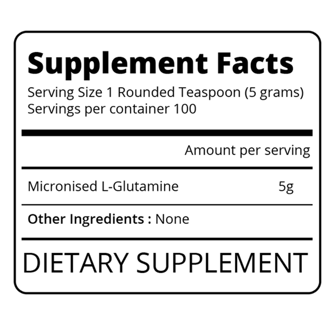 Micronised Glutamine 500g | Eat Me Supplement – Eat Me Supplements